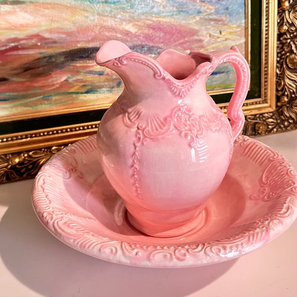 Pink Rose Pitcher - Etsy