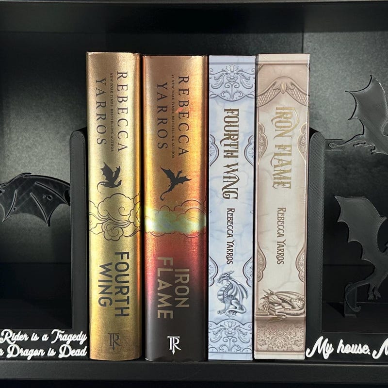 Iron Fourth Wing Bookends - Etsy