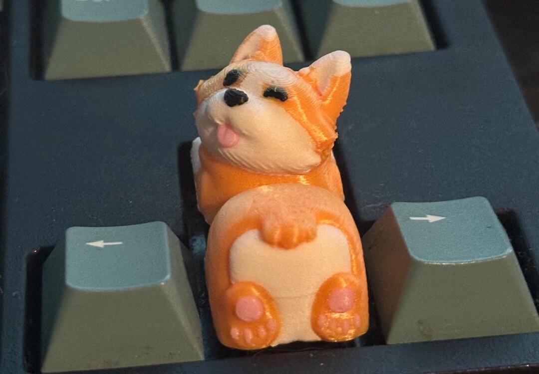 Corgi Dog - Two Piece - Artisan Mechanical Keyboard Keycap - Cherry MX ...