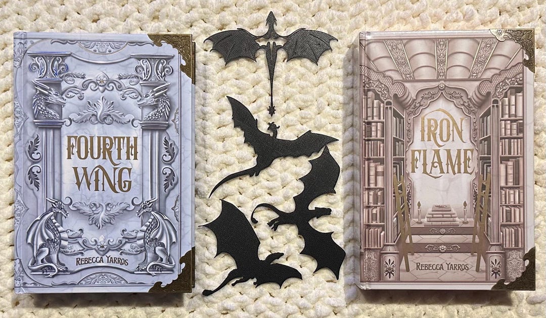 Dragon Bookmarks - 4 Pack - Iron Flame/fourth Wing Inspired - Etsy