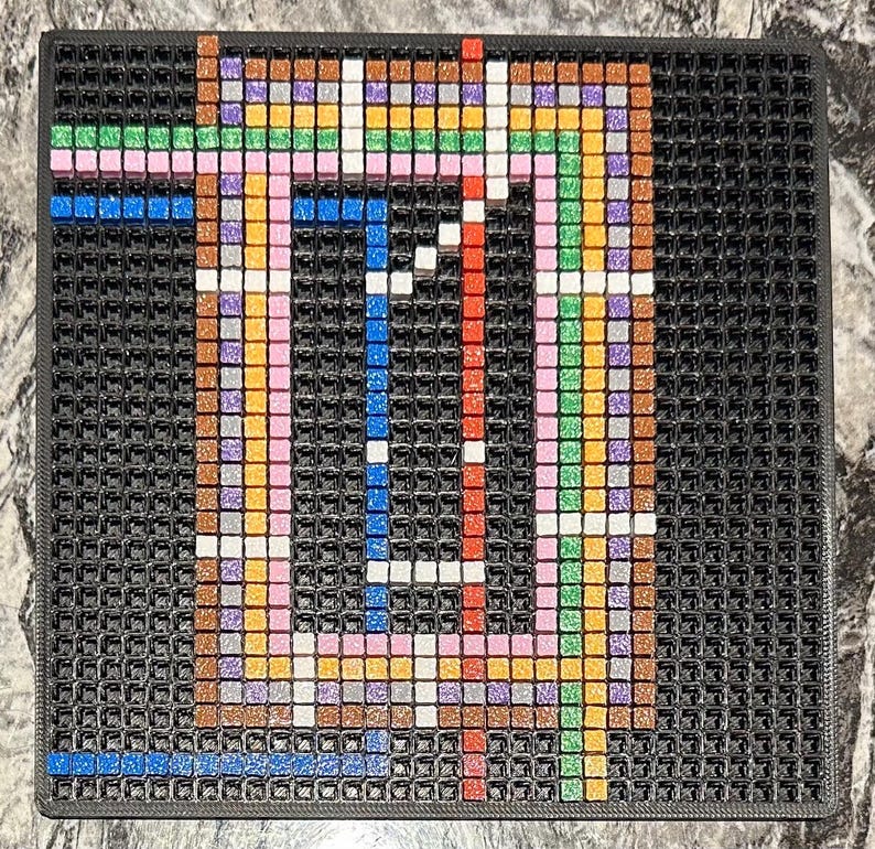 CTA Map Style Pixel Puzzle Chicago Loop 400 Pieces Wall / Desk Decor - Etsy