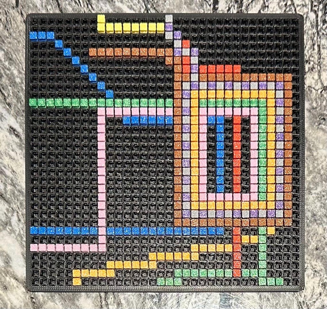 CTA Map Style Pixel Puzzle Chicago Loop 400 Pieces Wall / Desk Decor - Etsy