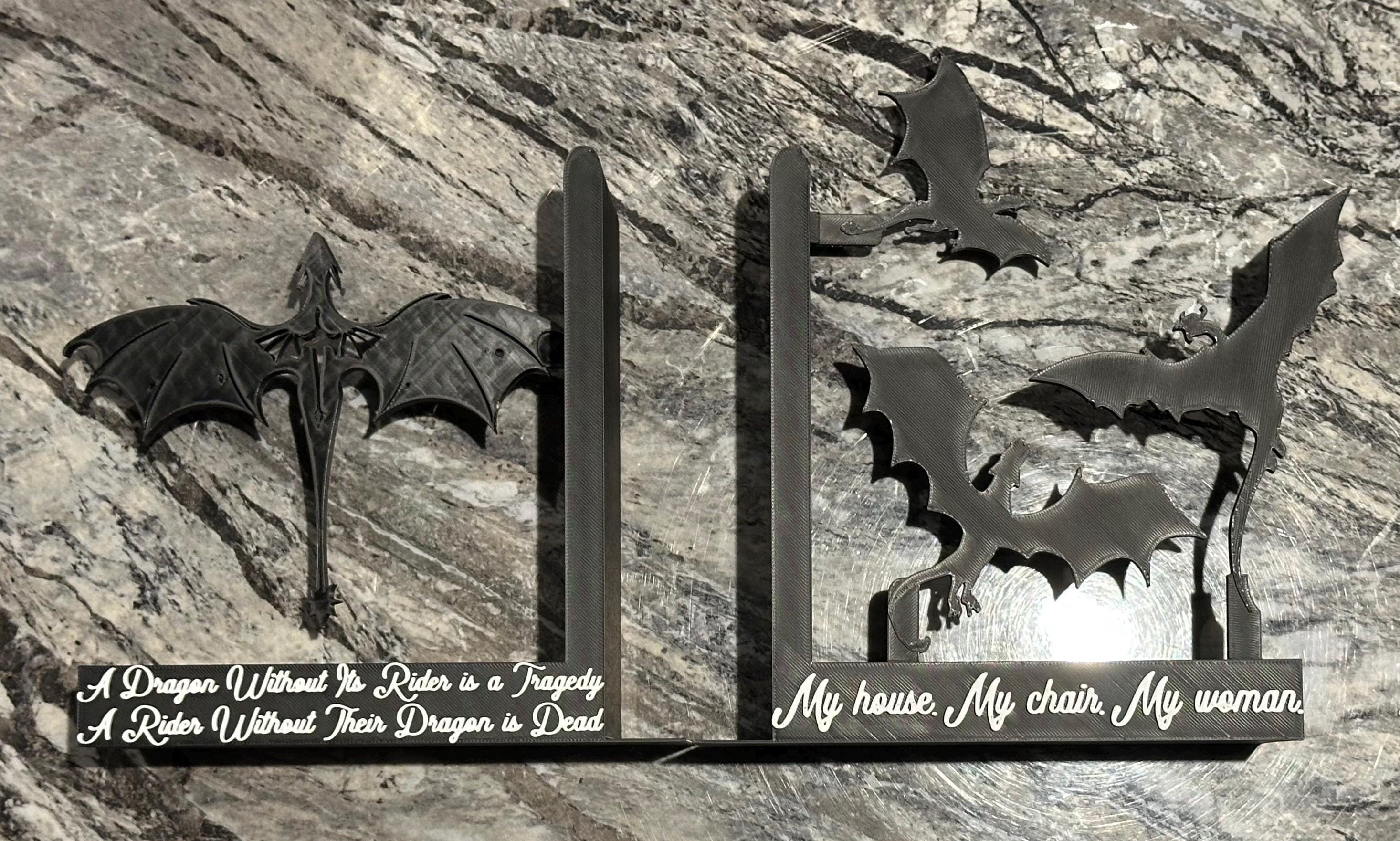 Dragon Bookend - Iron Flame Fourth Wing Inspired - Quote - Etsy