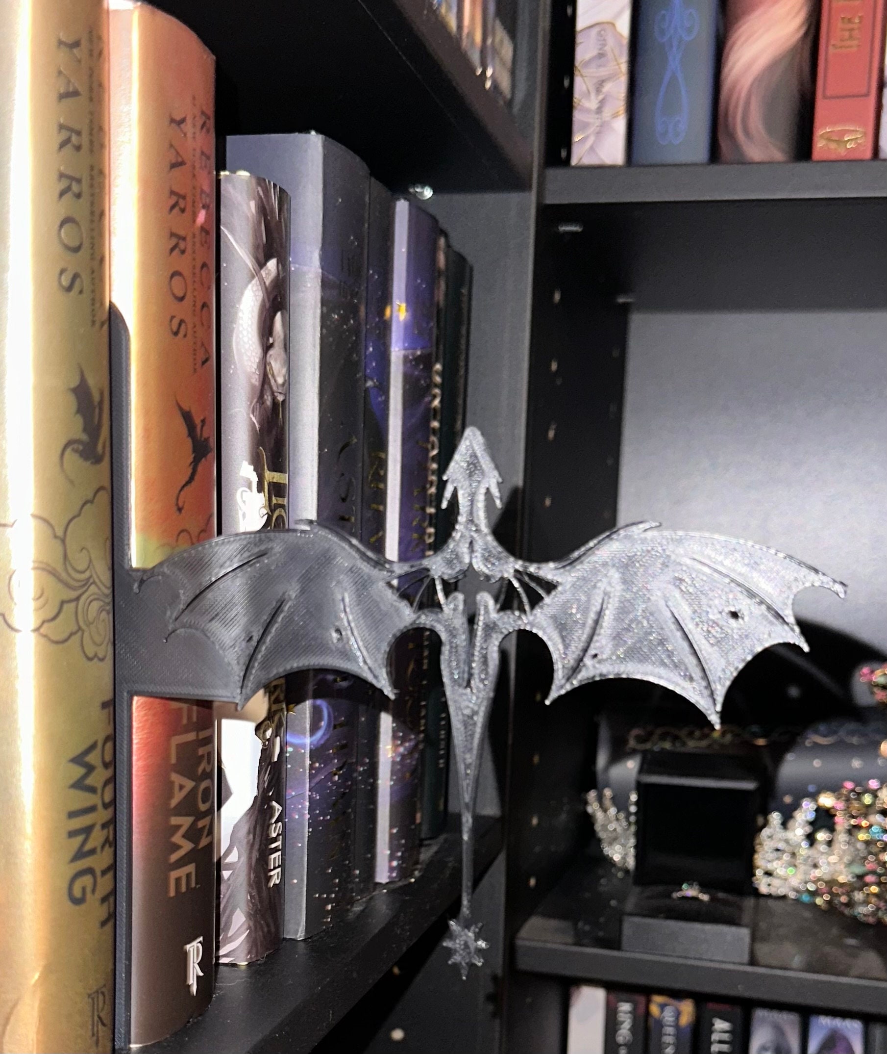 Dragon Bookshelf Silhouette Fourth Wing Inspired - Etsy