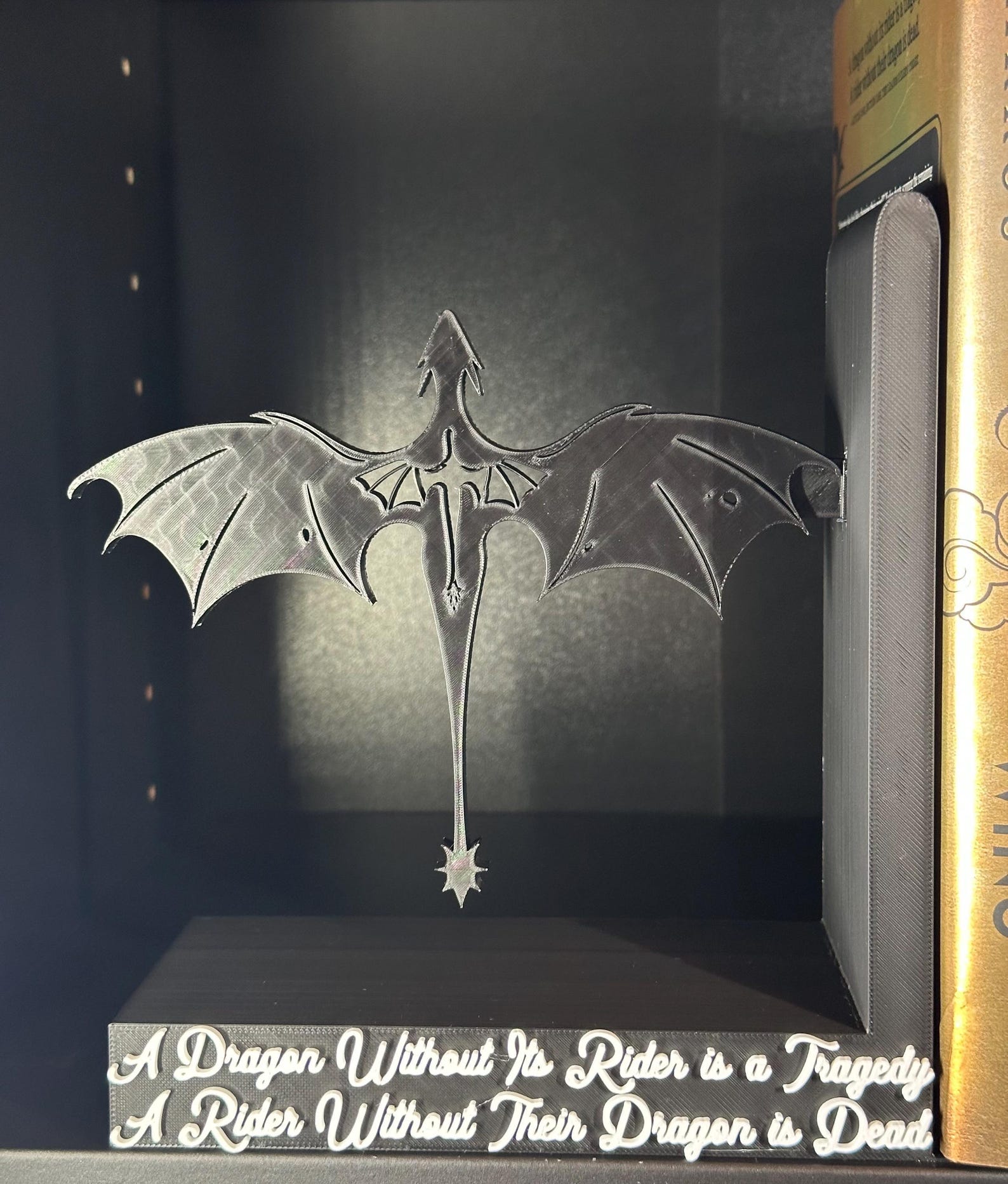Dragon Bookend - Iron Flame Fourth Wing Inspired - Quote - Etsy