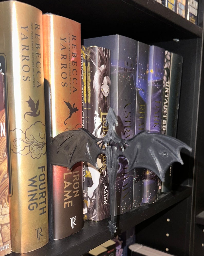 Dragon Bookshelf Silhouette Fourth Wing Inspired - Etsy
