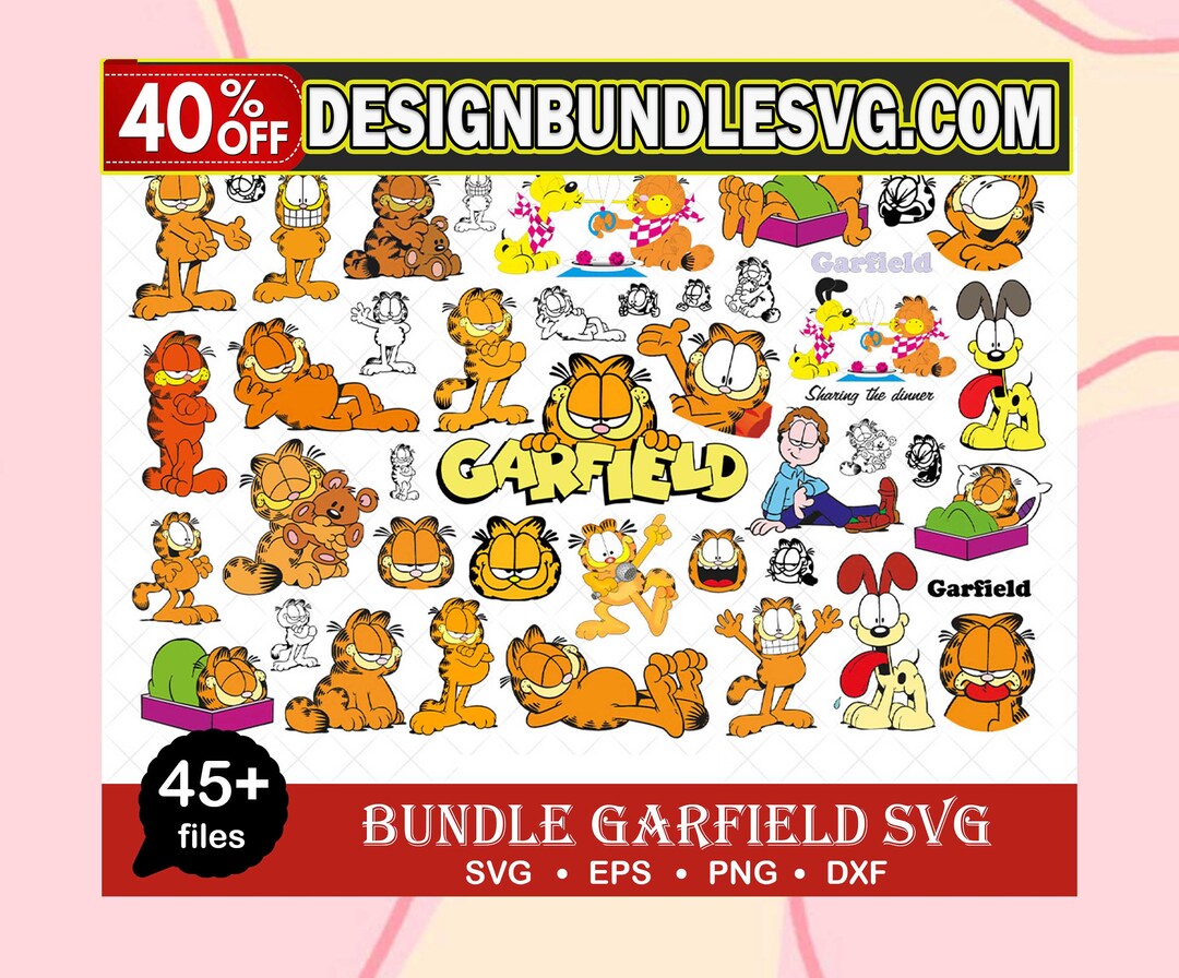 45 Garfield SVG Garfield PNG Cool Garfield Svg - Etsy