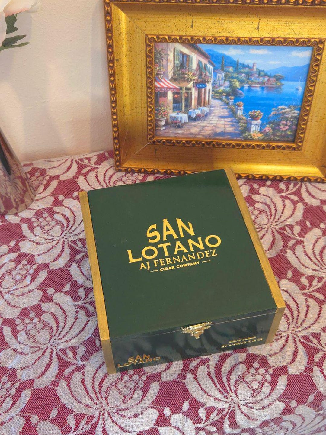 Upcycled SAN LOTANO Green/gold Cigar Box - Etsy