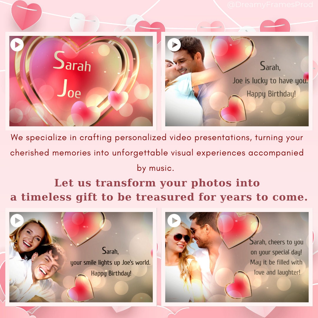 Special Birthday Video Presentation for Your Beloved - Slideshow - Etsy