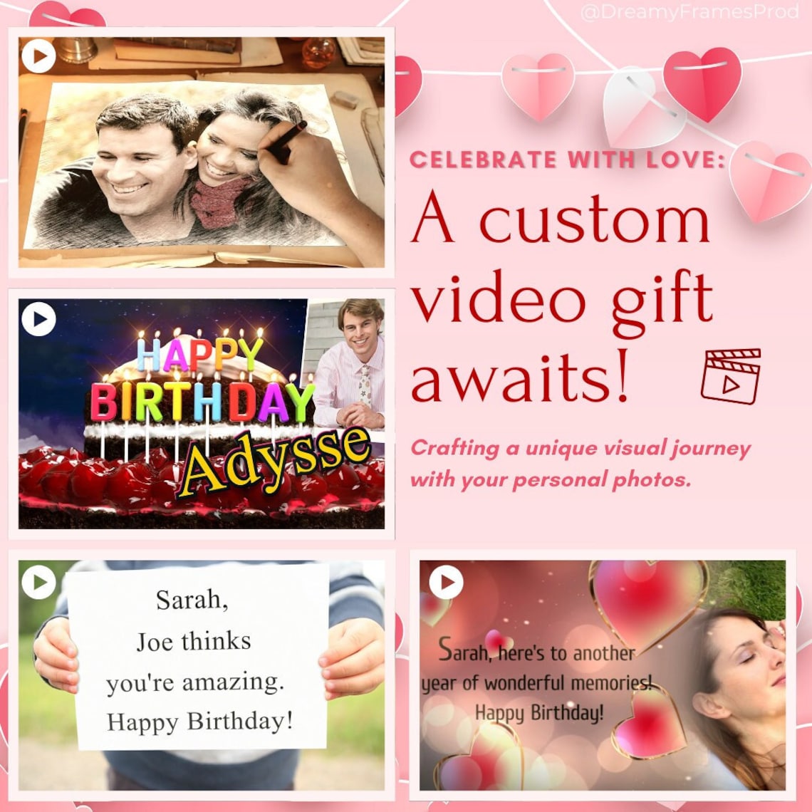 Special Birthday Video Presentation for Your Beloved - Slideshow - Etsy