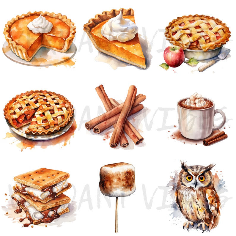 Fall Collection Clipart - 63 High Quality Pngs, Digital Planners, Cards ...