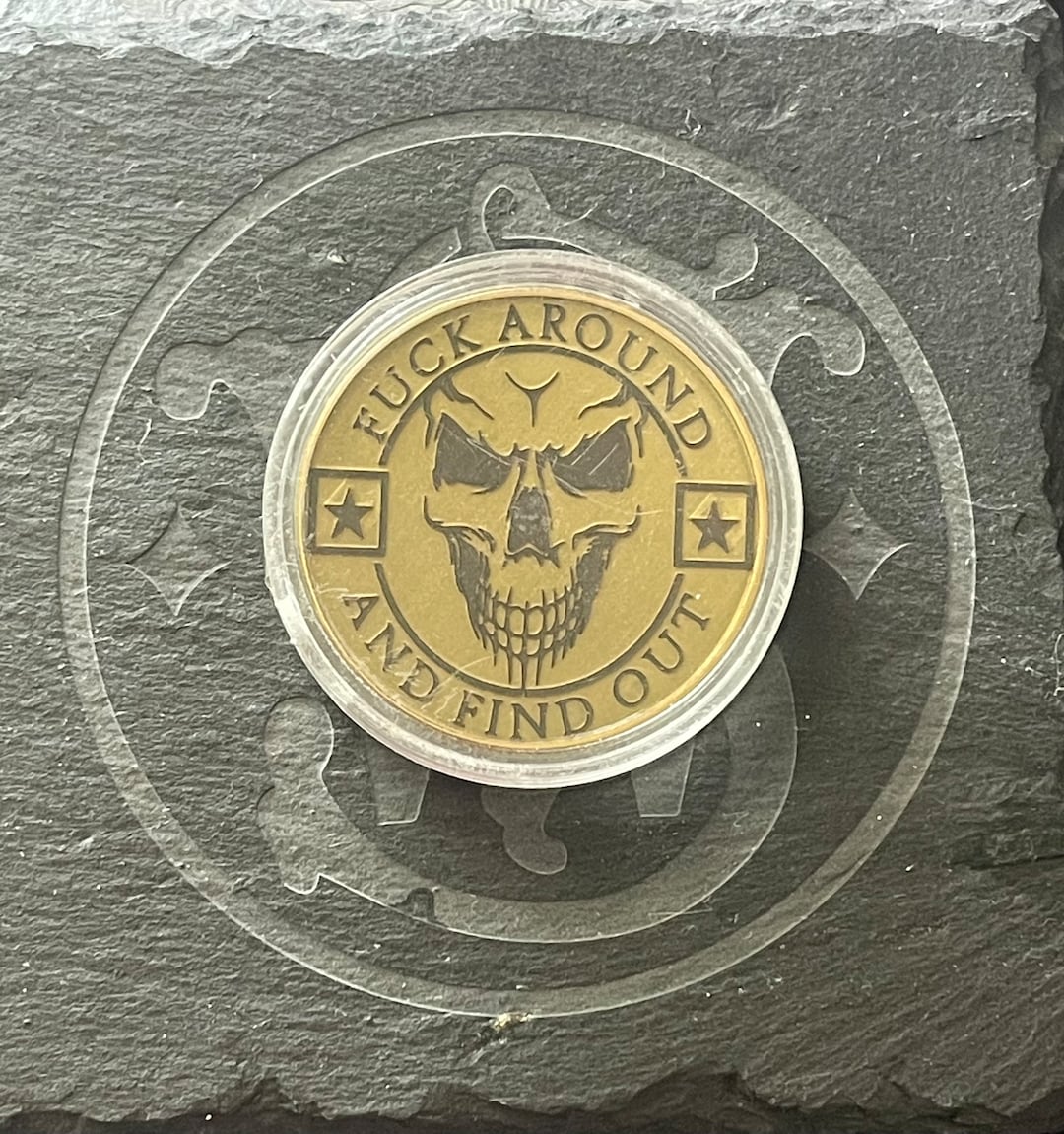 40mm Brass Custom Deep Engraved “fafo/lucky 13” Challenge Coin - Etsy