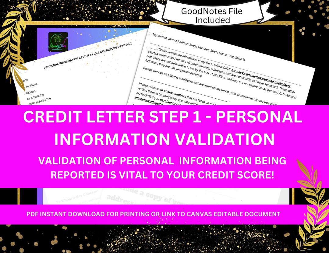 Credit Repair Letter Step 1 | Get Personal Credit File Information ...