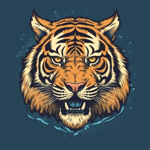 3 Colored Tiger Head SVG Images - Etsy