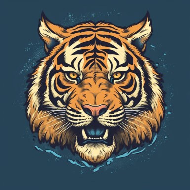 3 Colored Tiger Head SVG Images - Etsy
