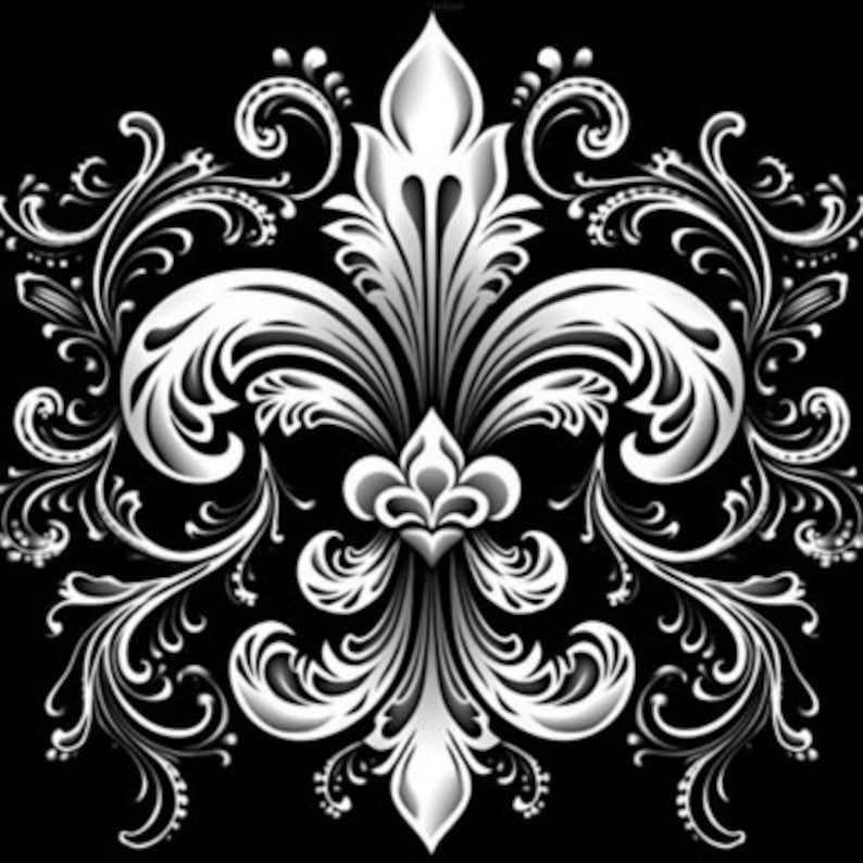 Intricate Fleur De Lis (5) SVG Images - Etsy