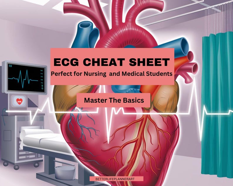ECG Cheat Sheet. Nursing Notes. ECG Nursing Notes. ECG Study Guide. Ecg ...