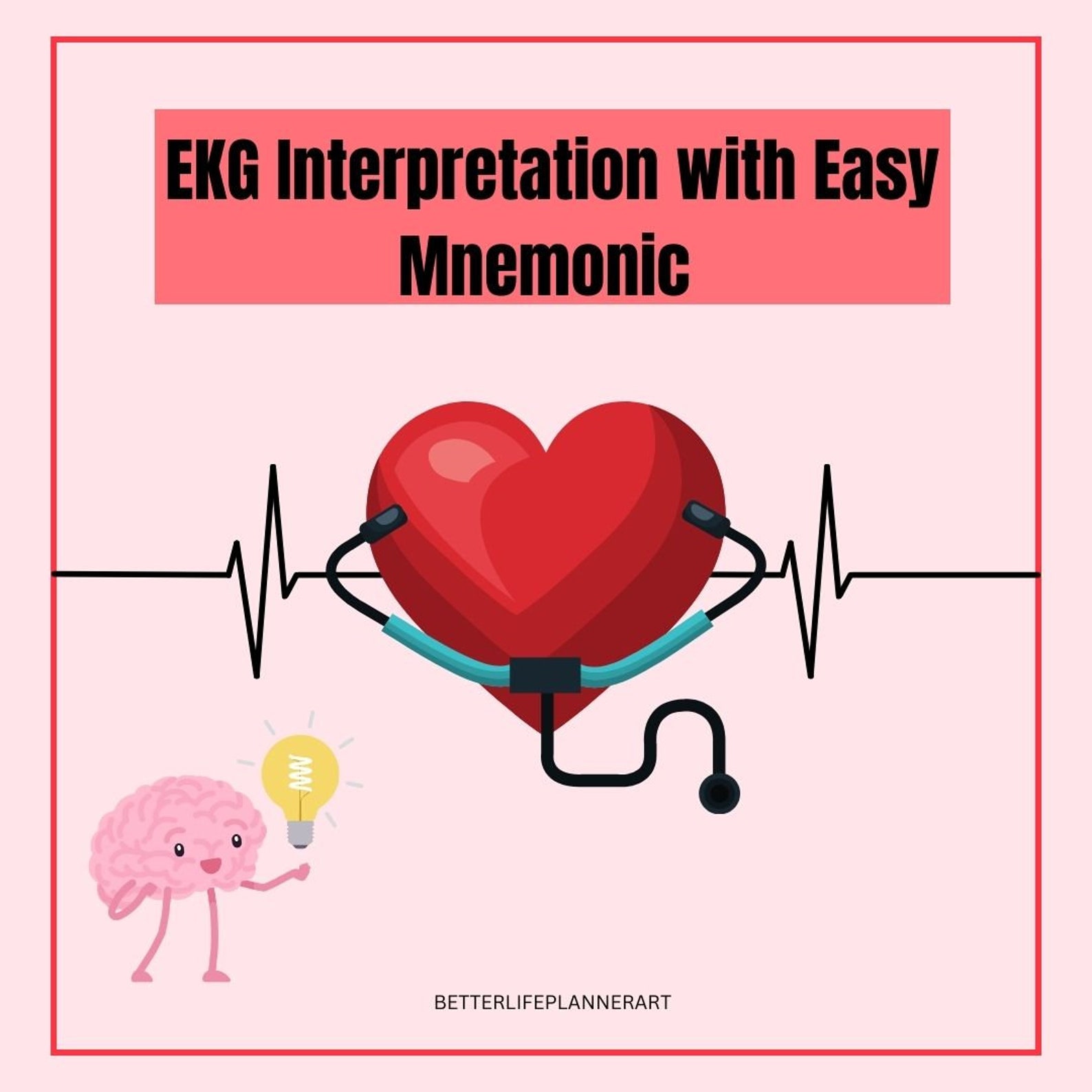 EKG Interpretation With Easy Mnemonic, Ekg Study Guide, Nursing Notes ...