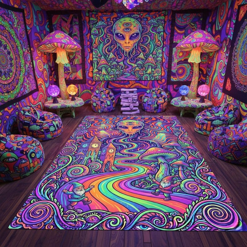 Trippy Rug - Etsy