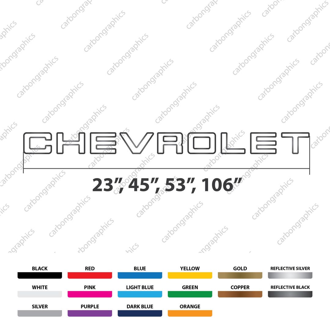 23" to 106" Chevrolet Tailgate Decal - Etsy