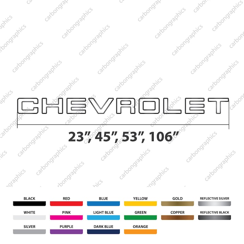 23" to 106" Chevrolet Tailgate Decal - Etsy