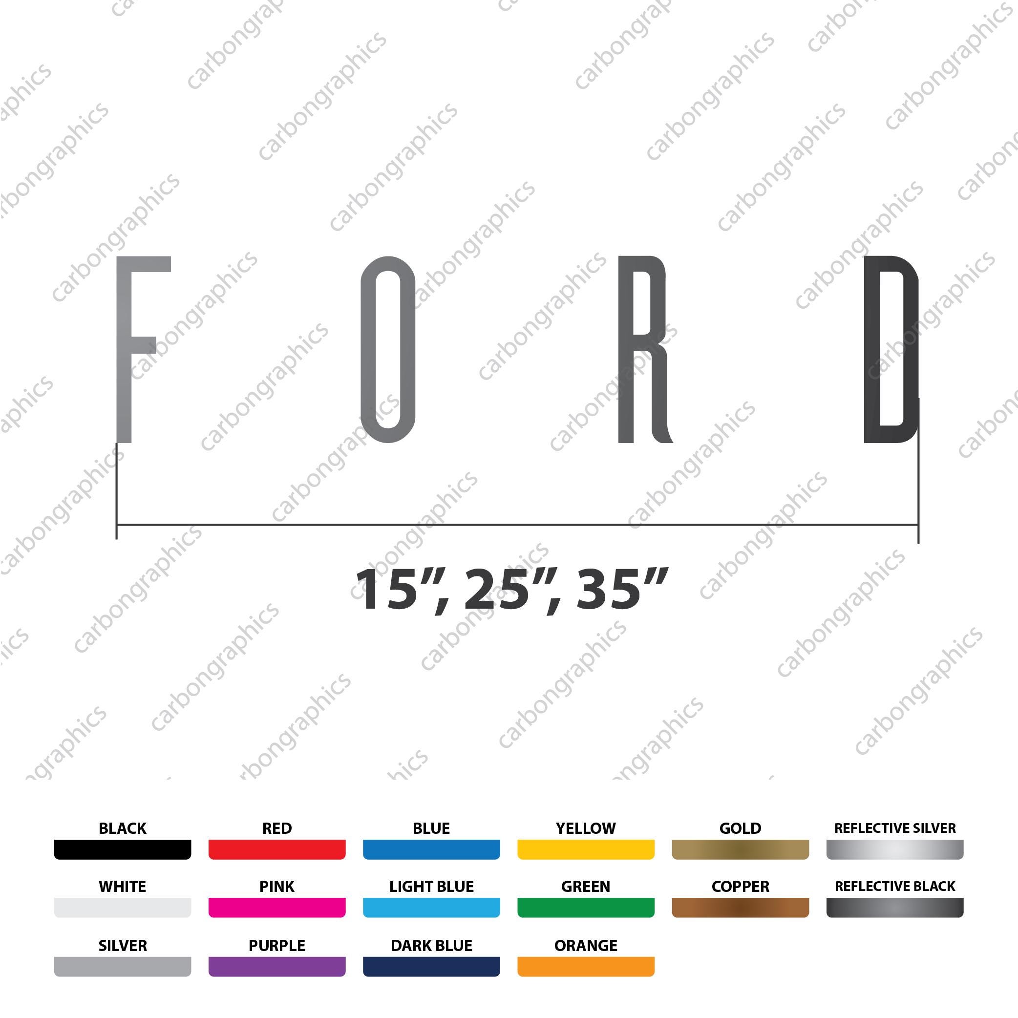 15" to 35" Ford Decal - Econoline Emblem Sticker - Etsy