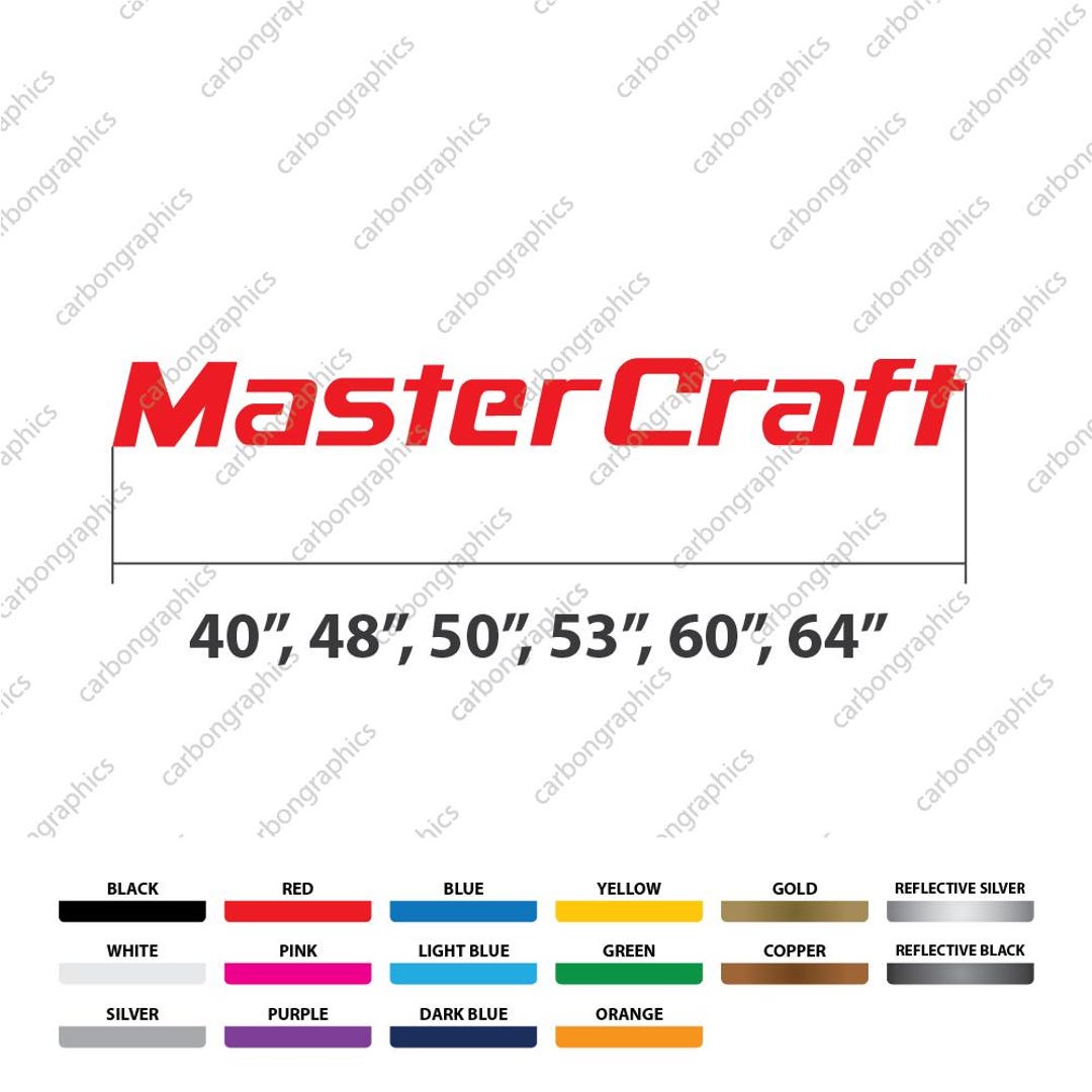 40" to 64” Mastercraft Boat Logo Decal Sticker - Etsy