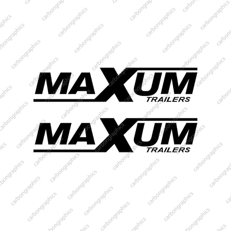 18" to 30" Maxum Trailers Logo Decal Sticker - Pair (x2) - Etsy