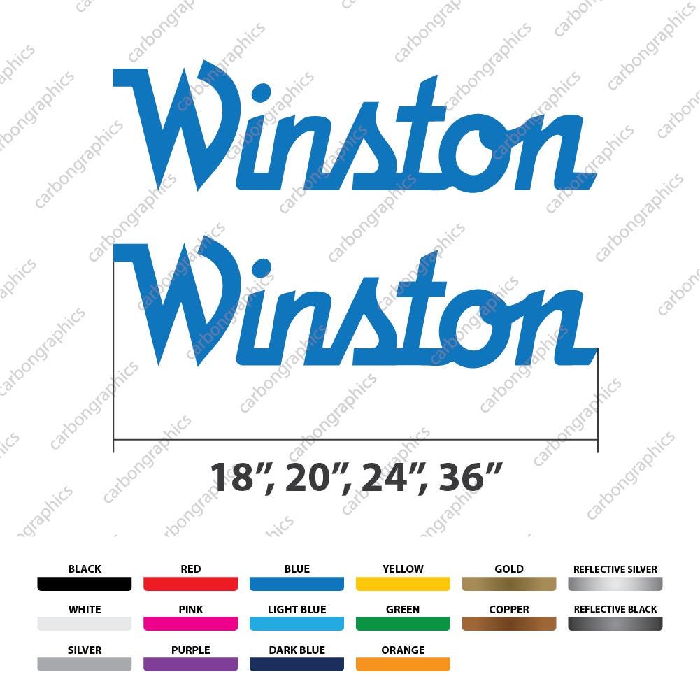 18" to 36" Winston Trailers Logo Decal Sticker - Pair (x2) - Etsy