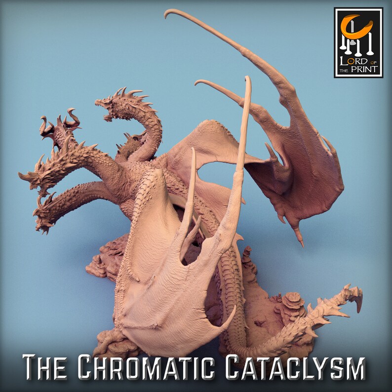 Tiamat Queen of Dragons Lord of the Print Chromatic Cataclysm Miniature ...