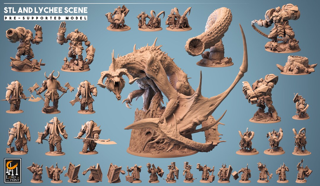 Tusk and Steel | Rescale Miniatures | Legendary Black Chromatic Dragon ...