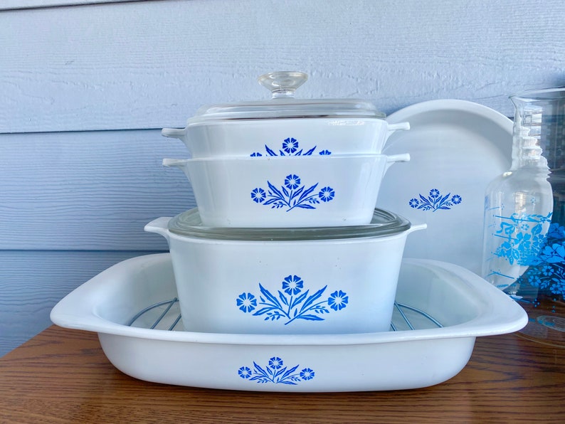 Cornflower Blue Vintage Corelle 18-piece Casserole Set - Etsy