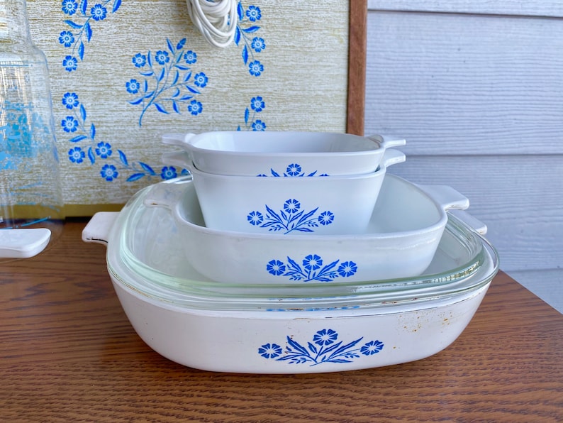 Cornflower Blue Vintage Corelle 18-piece Casserole Set - Etsy