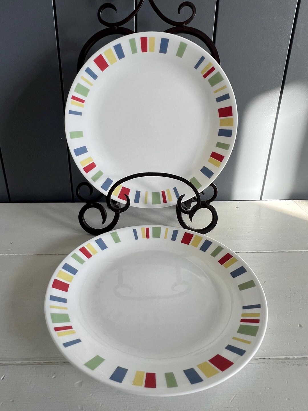 Vintage Corelle “memphis” Dinner Plate Set of 2 - Etsy