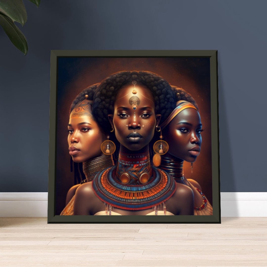 African Goddess Wall Art Poster Bisa Bulter Inspired Framed Artwork ...