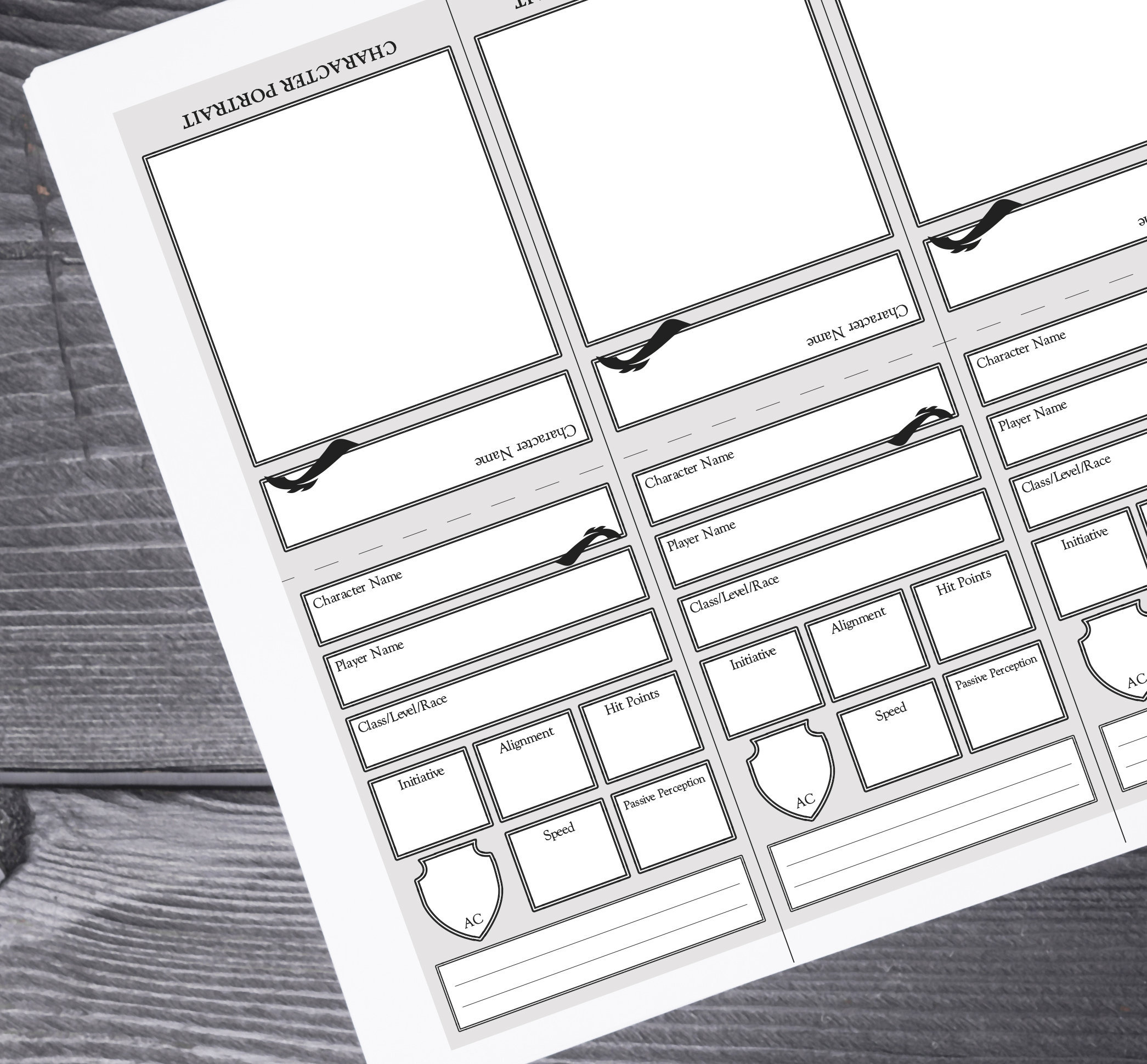 Character Initiative Tracker Tents for D&D - Printable Tent Sheet ...