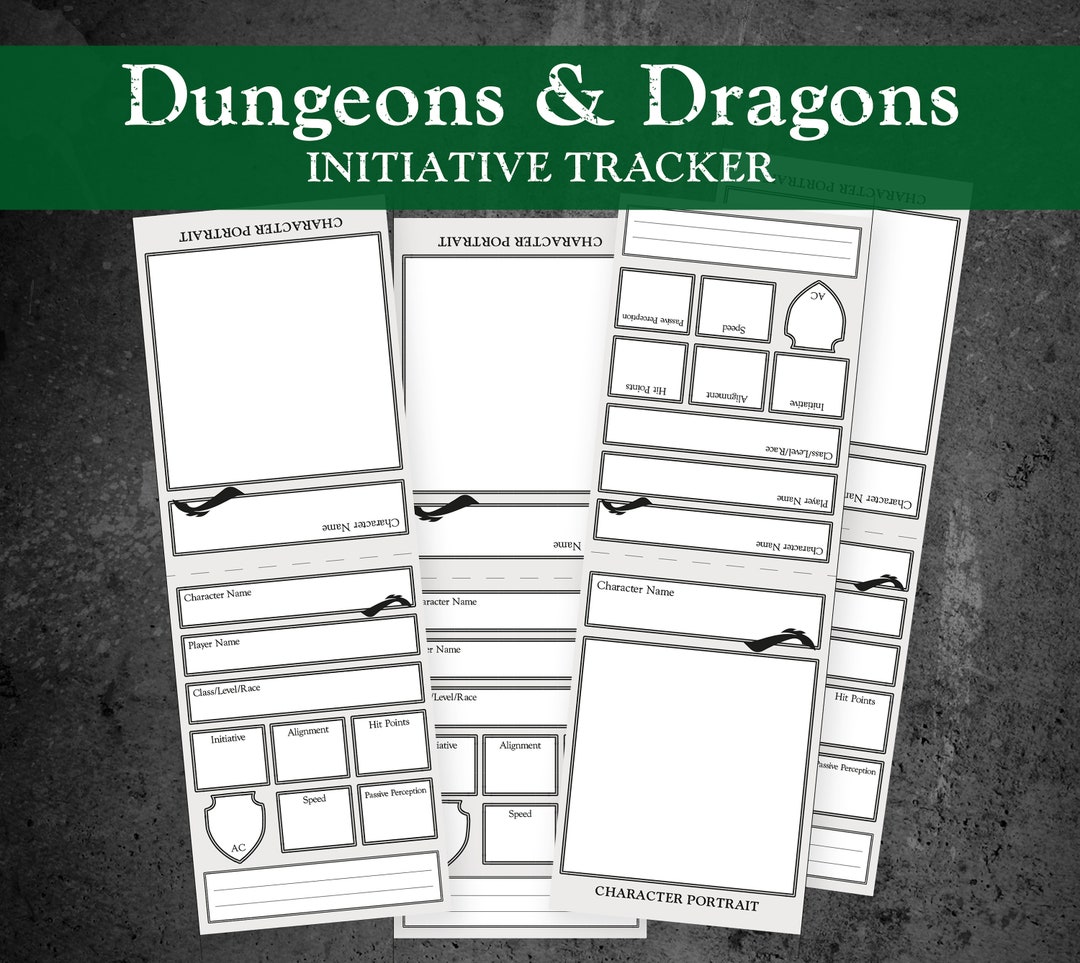 Character Initiative Tracker Tents for D&D - Printable Tent Sheet ...