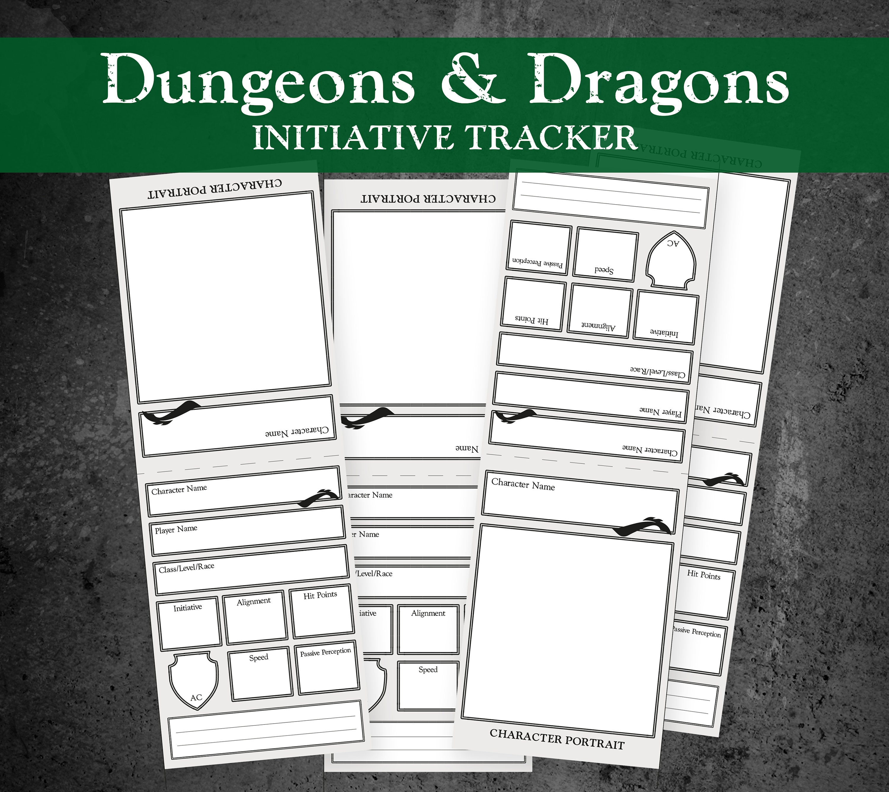 Character Initiative Tracker Tents for D&D - Printable Tent Sheet ...