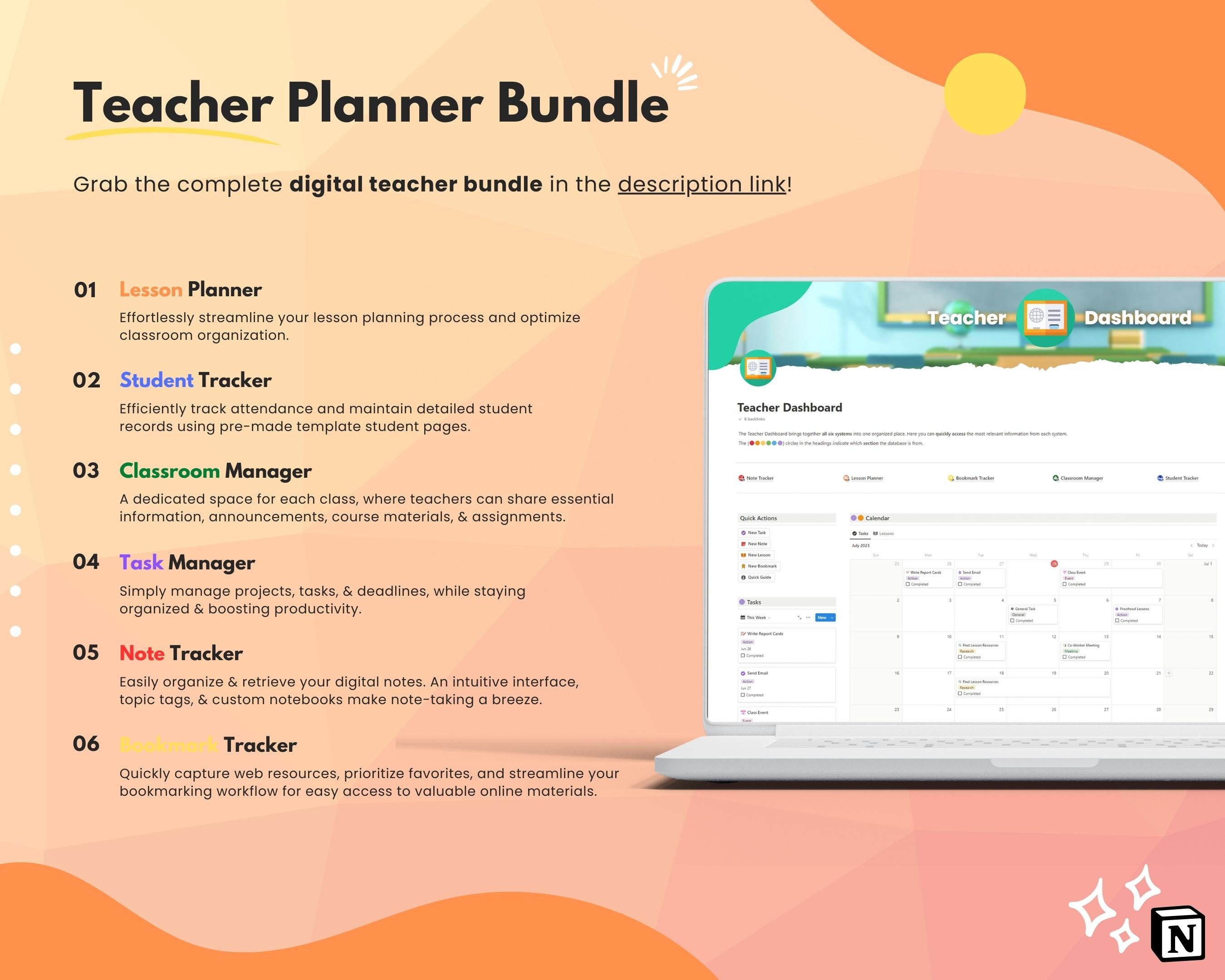 Digital Lesson Planner Notion Template Academic & Lesson Planning ...