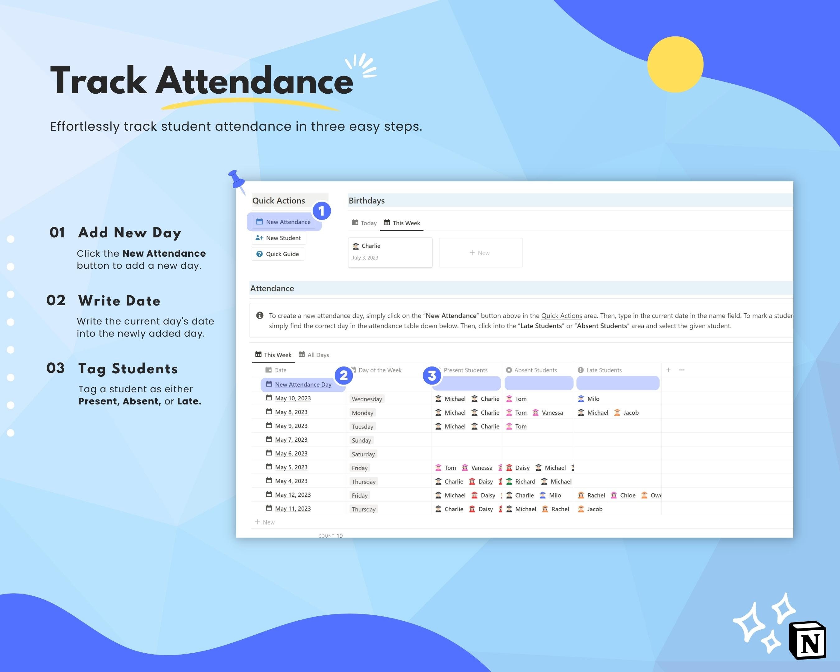 Digital Student Tracker Notion Template Academic & Lesson Planning ...