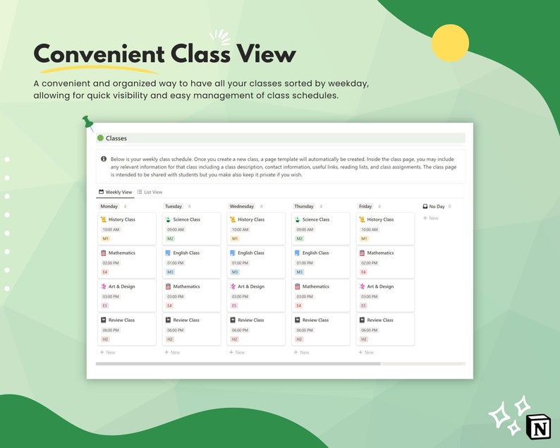 Digital Classroom Manager | Notion Template | Academic & Lesson ...