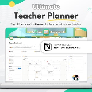 Digital Teacher Planner | Notion Template | Academic & Lesson Planning ...