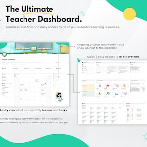 Digital Teacher Planner | Notion Template | Academic & Lesson Planning ...