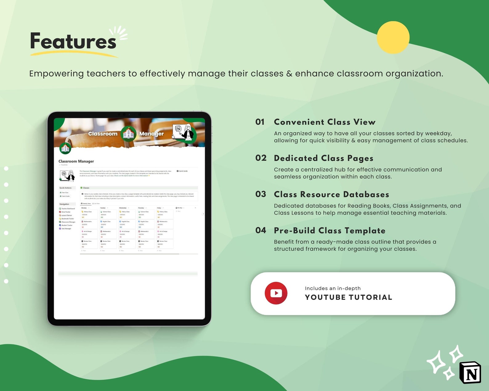 Digital Classroom Manager | Notion Template | Academic & Lesson ...