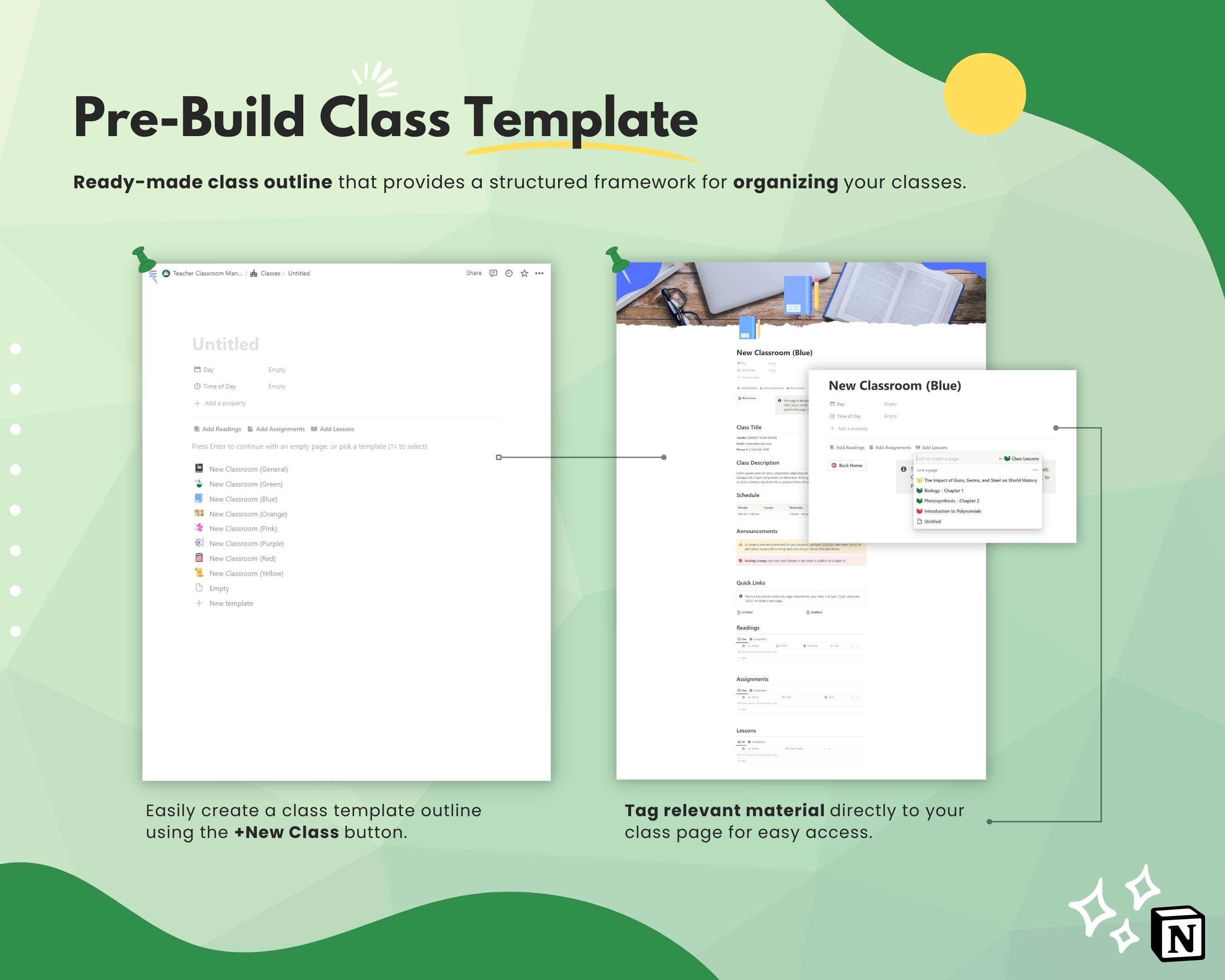 Digital Classroom Manager | Notion Template | Academic & Lesson ...
