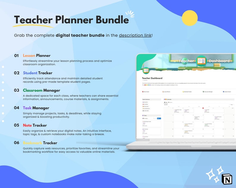 Digital Student Tracker | Notion Template | Academic & Lesson Planning ...