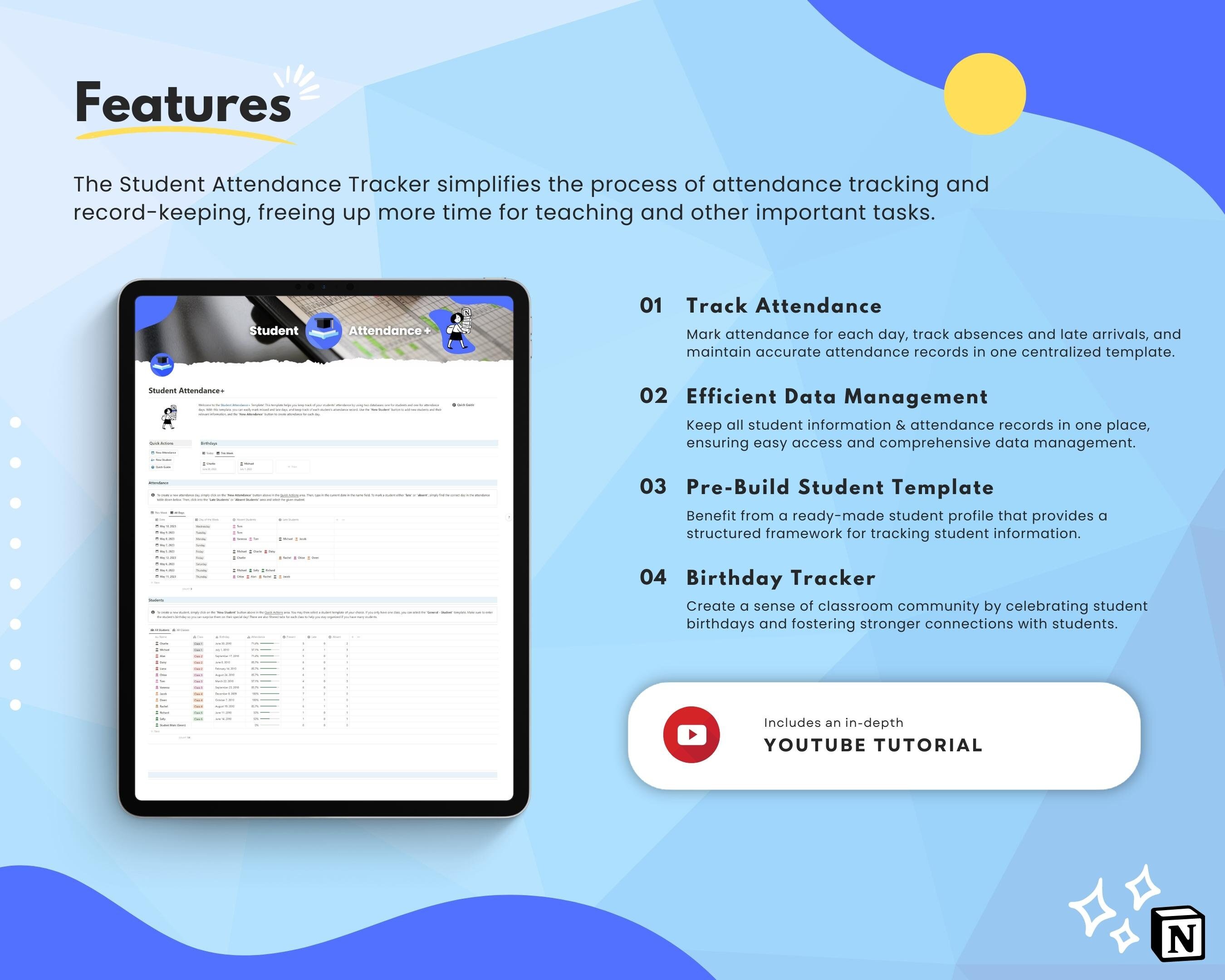 Digital Student Tracker Notion Template Academic & Lesson Planning ...