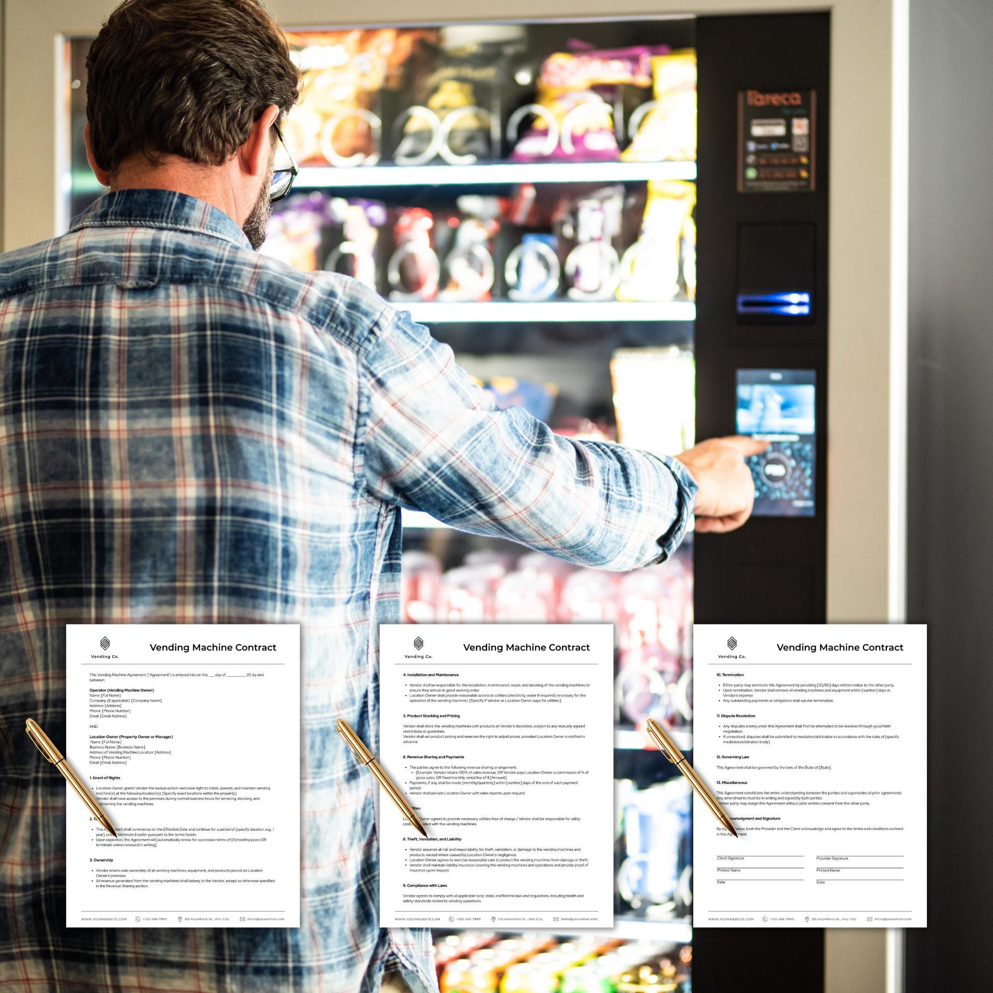 Vending Machine Contract, Vending Rental Forms, Vending Machine ...