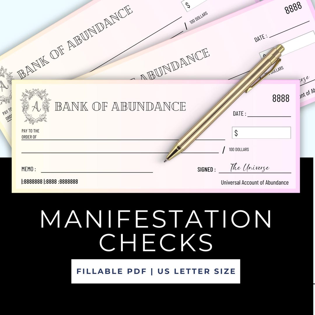 Blank Check | Prosperity Check | Abundance Secrets | Money ...