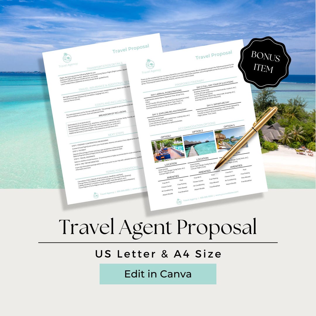Trip Quote Form, Travel Advisor Proposal Template, Travel Agent ...
